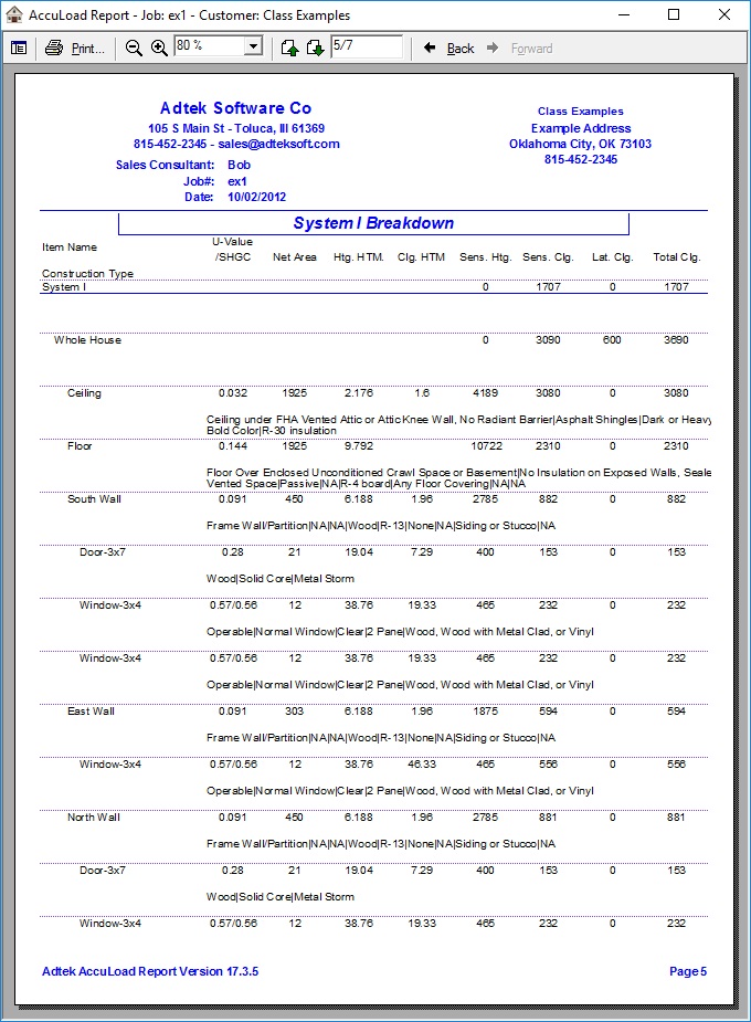 Adtek AccuLoad ACCA Approved Manual-J & Manual-S Residential Load Calc ...