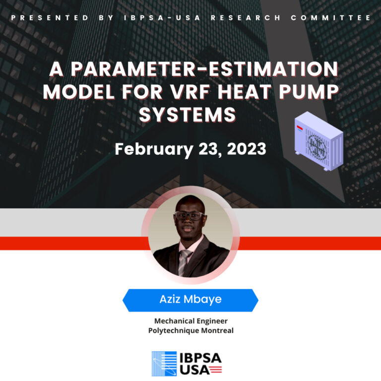 A Parameter Estimation Model For Vrf Heat Pump Systems Ibpsa Usa