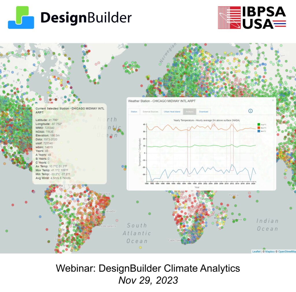 DesignBuilder Climate Analytics Sponsored Webinar - IBPSA-USA